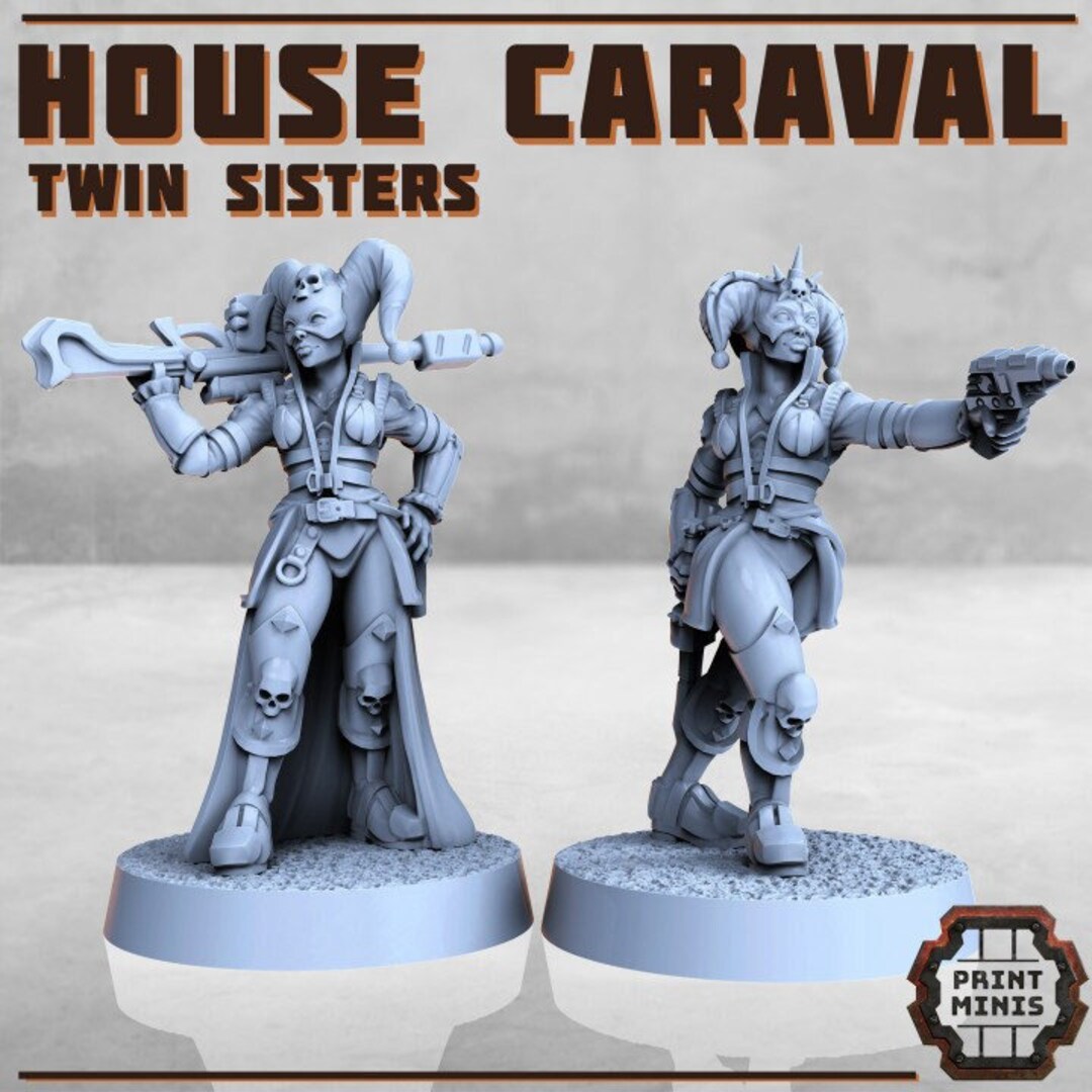 House Caraval Twin Sisters 28mm Scale Miniature - Etsy