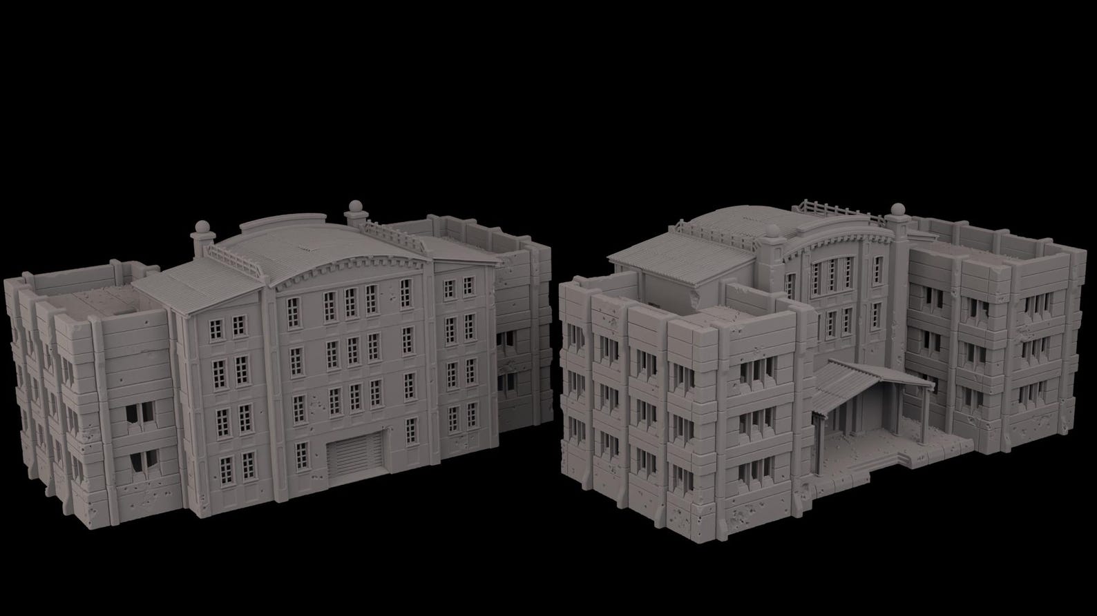 Full Spectrum Dominance Modular City Ruins Terrain Library 6mm Scale ...