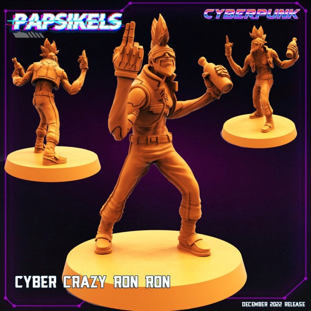 2 Pack Crazy Ron Ron Cyberpunk 32mm Scale - Etsy
