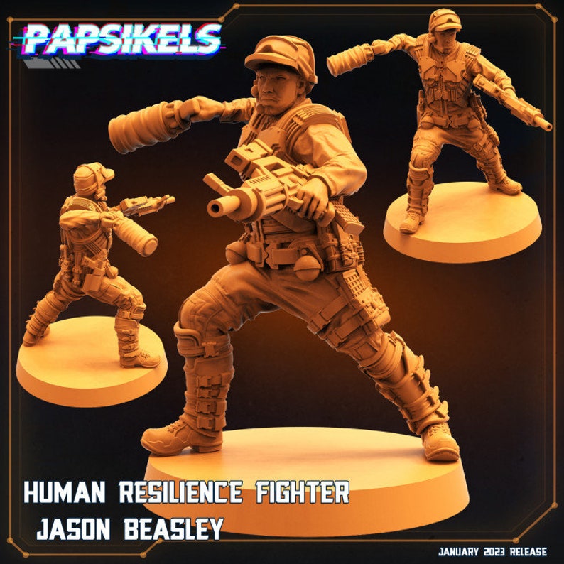 10 Pack Human Resilience Fighters 32mm Scale Miniatures - Etsy