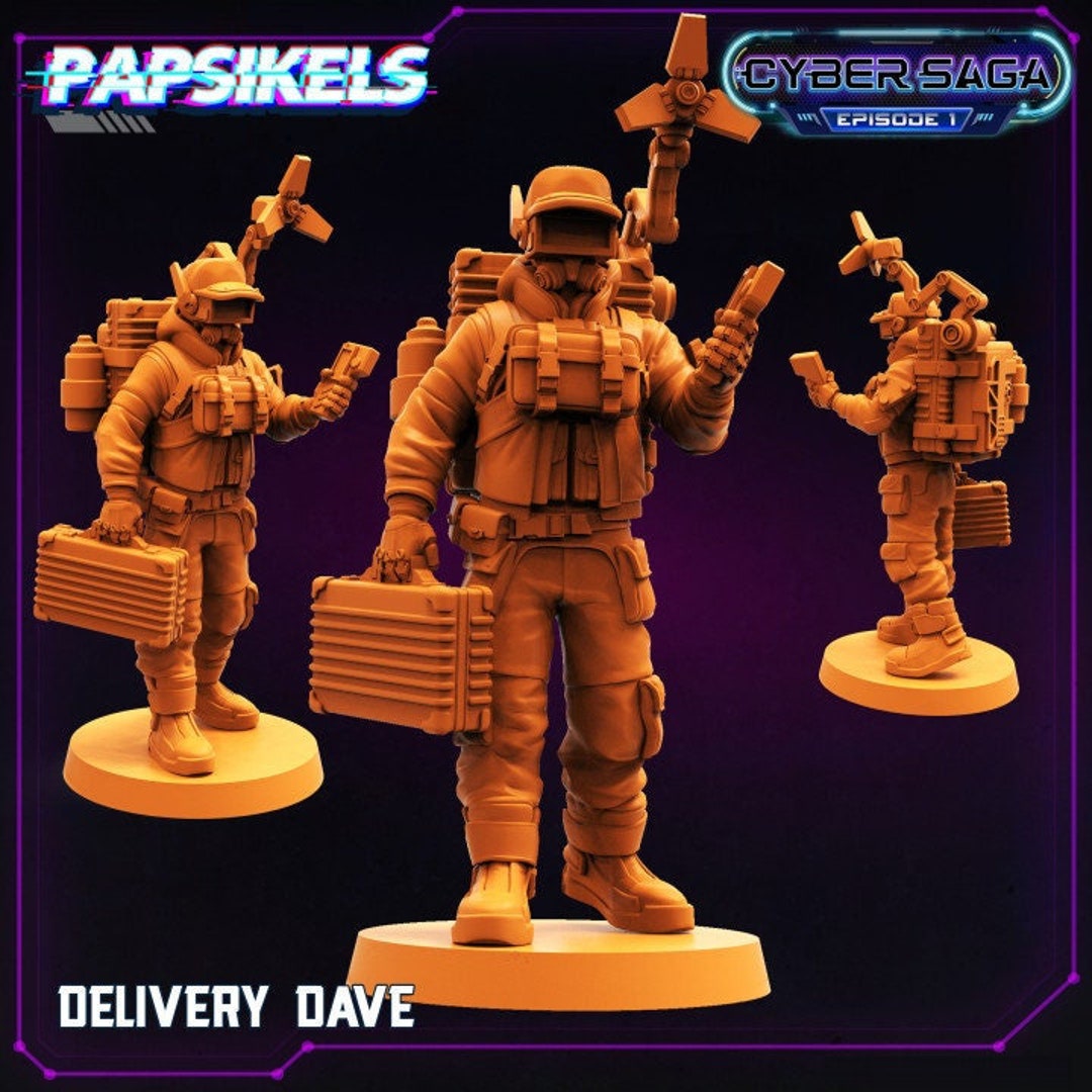 Cyberpunk Courier Delivery Dave 28mm Scale Miniature - Etsy