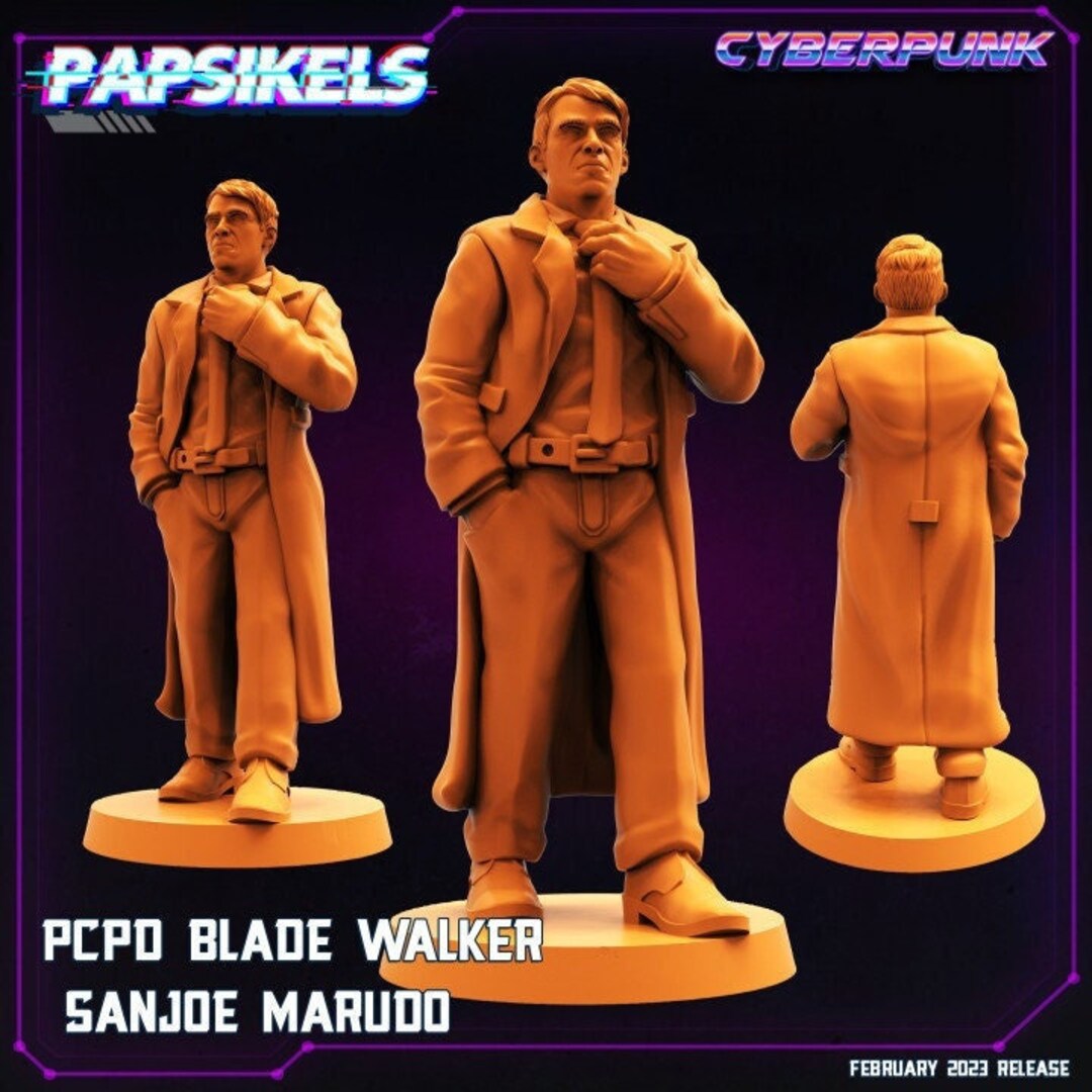 Cyberpunk PCPD Bladewalker Sanjoe 32mm Scale Miniature - Etsy