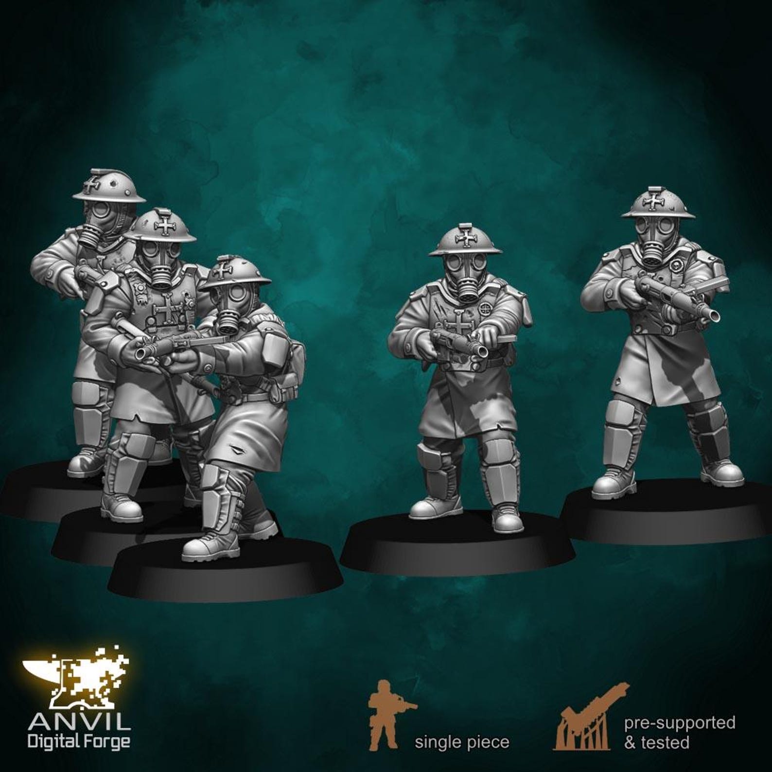 Armoured Trench Raiders Set 28mm Scale - Etsy