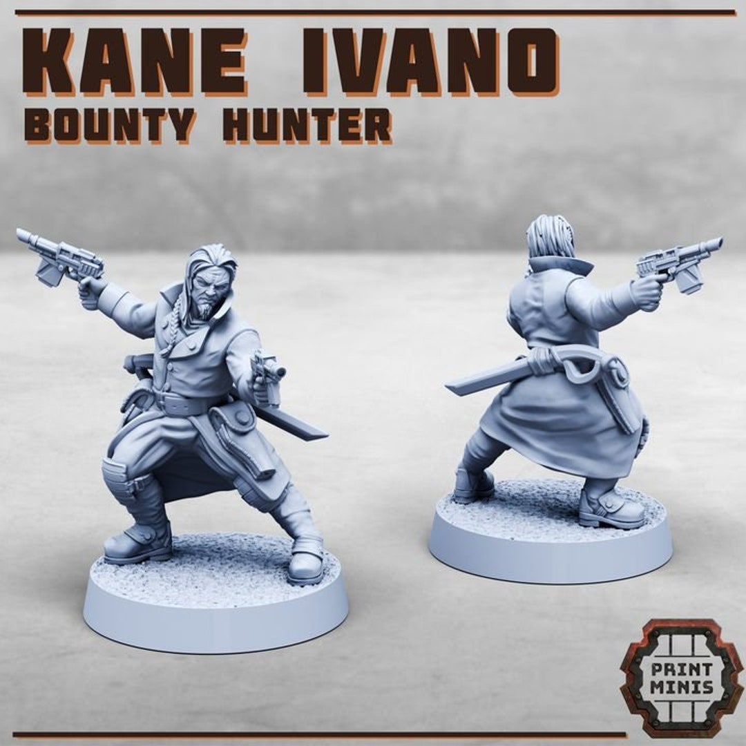 Bounty Hunter Kane Ivano 28mm Scale Miniature - Etsy