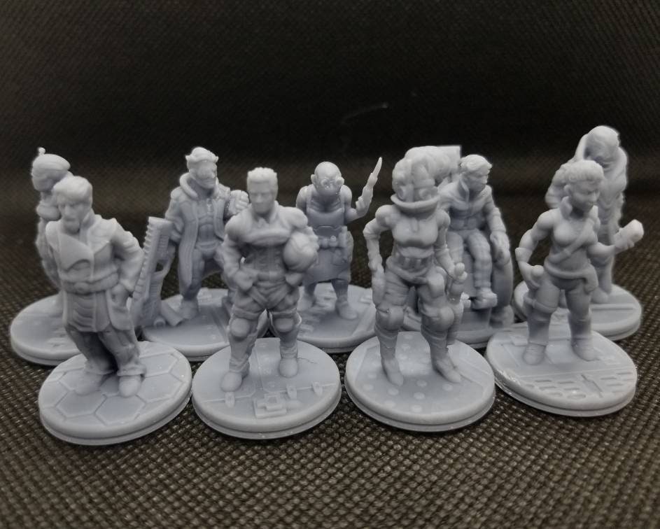 Miniature Toys Role Playing Miniatures Sci Fi Mini Set 5-14pc Novus ...