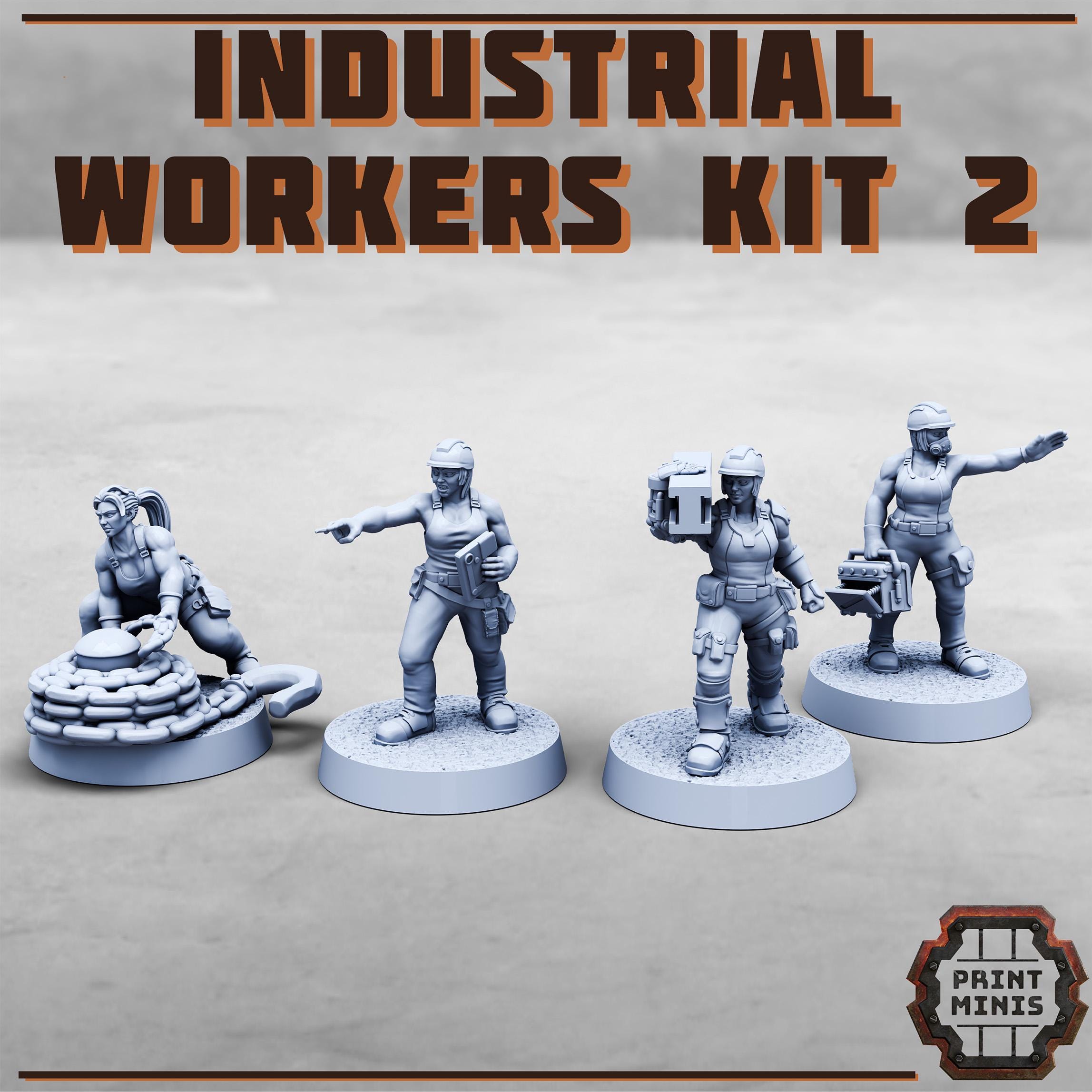 Industrial Workers Set 2 28mm Scale Miniatures - Etsy