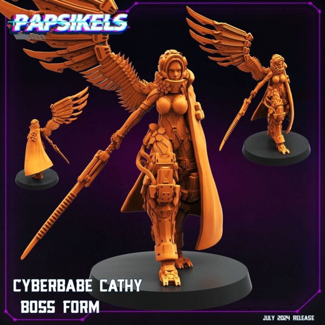 Cyberpunk Cyberbabes Cathy Winged 3 Pack 32mm Scale Miniature - Etsy