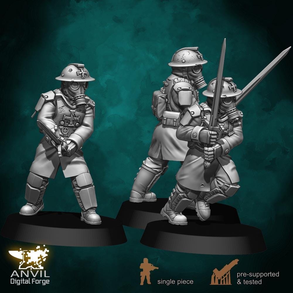 Armoured Trench Raiders Set 28mm Scale - Etsy