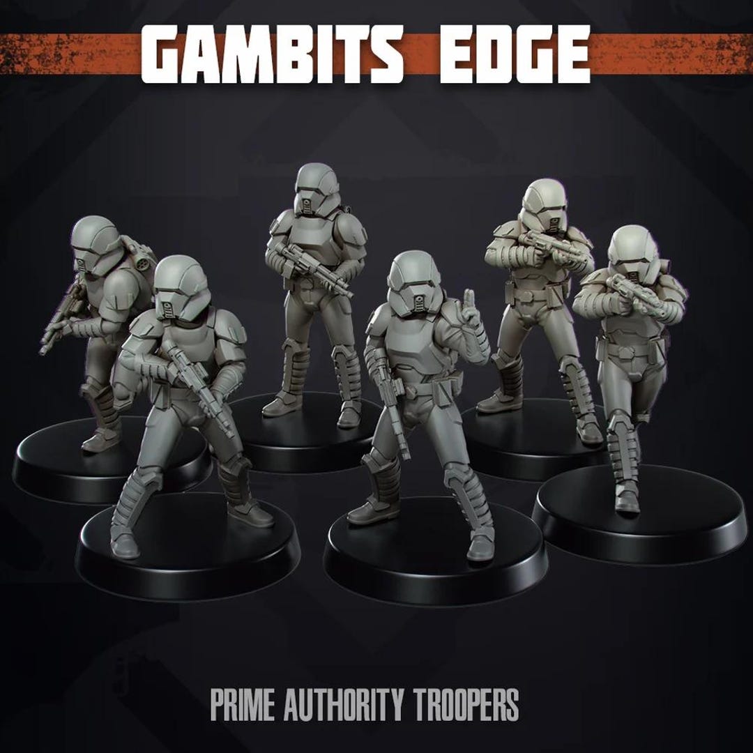 Gambits Edge Prime Authority Troopers 32mm Scale Miniature - Etsy