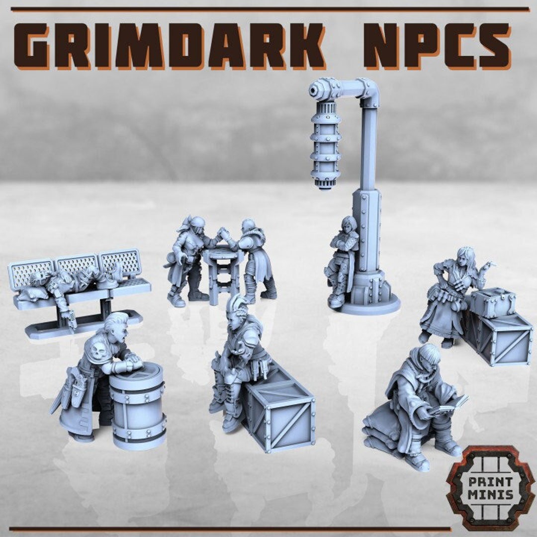 Grimdark Npcs Terrain 28mm Scale Miniature - Etsy