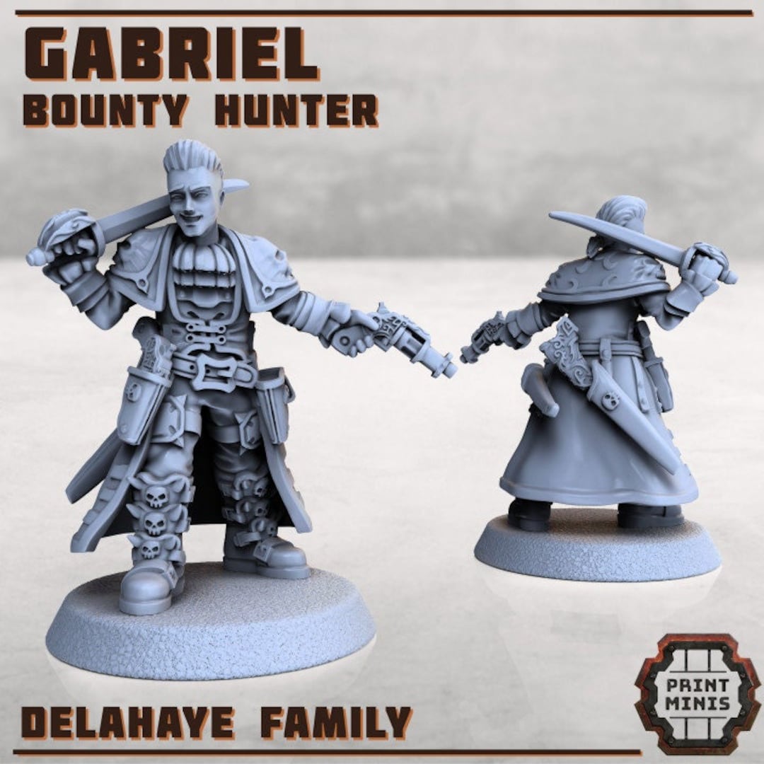 Gabriel - Bounty Hunter 28mm Scale Miniature - Etsy