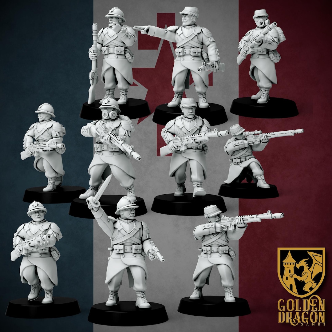 New French Republic - Republican Guard - Marcher: Empires at War 32mm ...