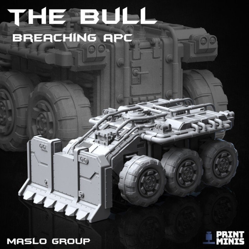 The Bull Breaching APC Vehicle 28-32mm Scale Miniature - Etsy