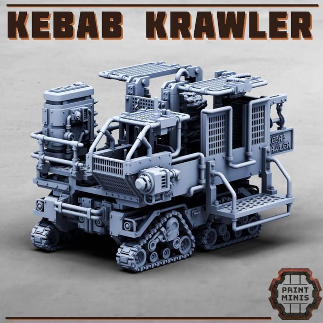 Kebab Krawler With Chef 28mm Scale Vehicle - Etsy