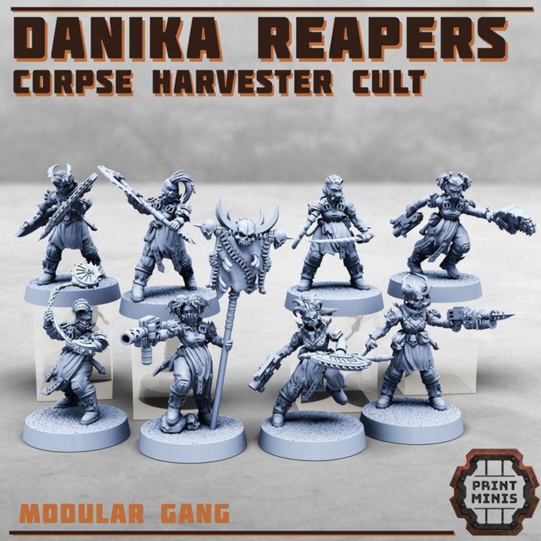 Modular Danika Reapers Corpse Harvesters Cult Gang 28mm Scale Miniature ...