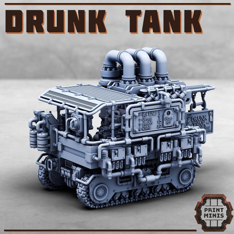 Grimdark Mobile Drunk Tank 28mm Scale Vehicle - Etsy