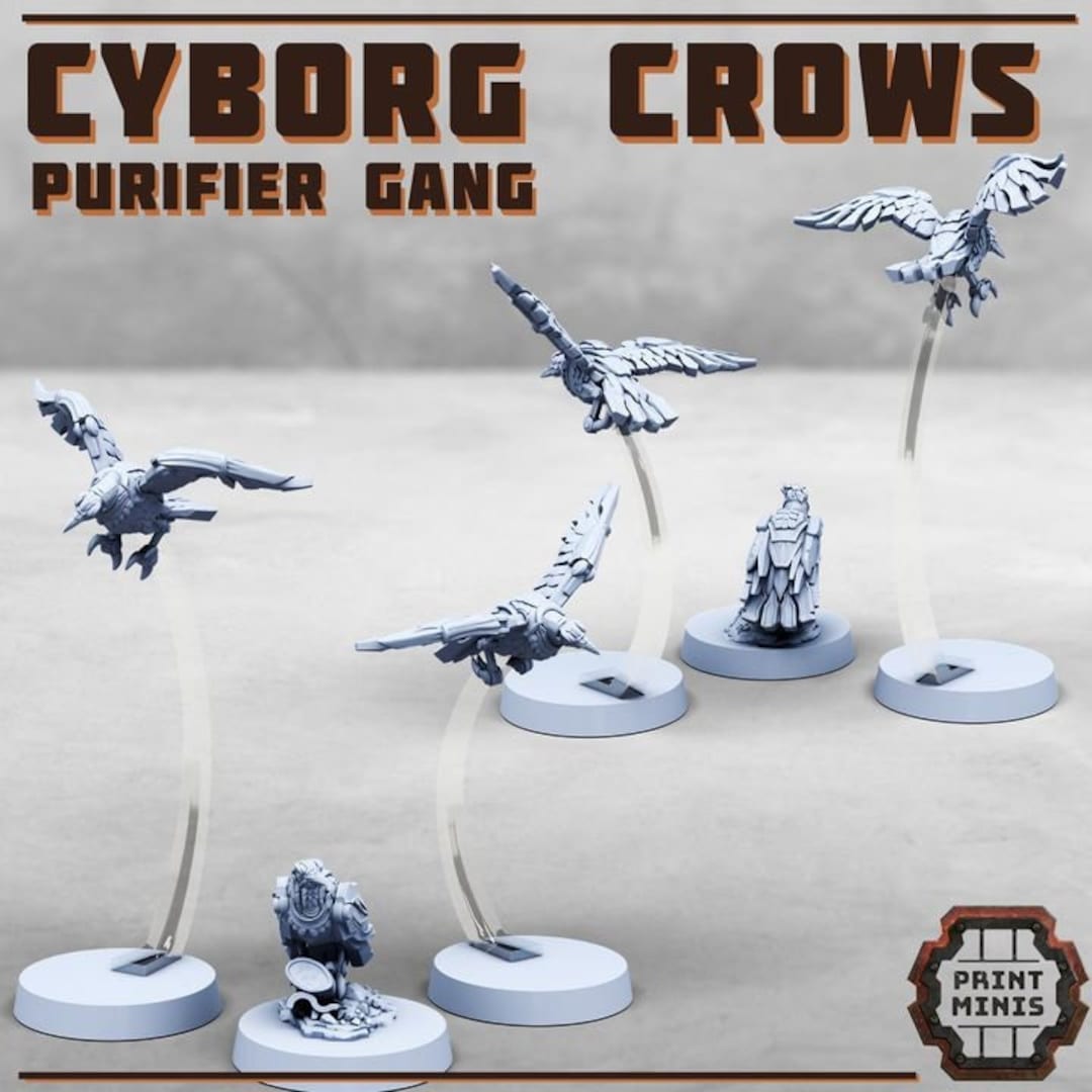 Purifiers Cyborg Crows 28mm Scale Miniature - Etsy