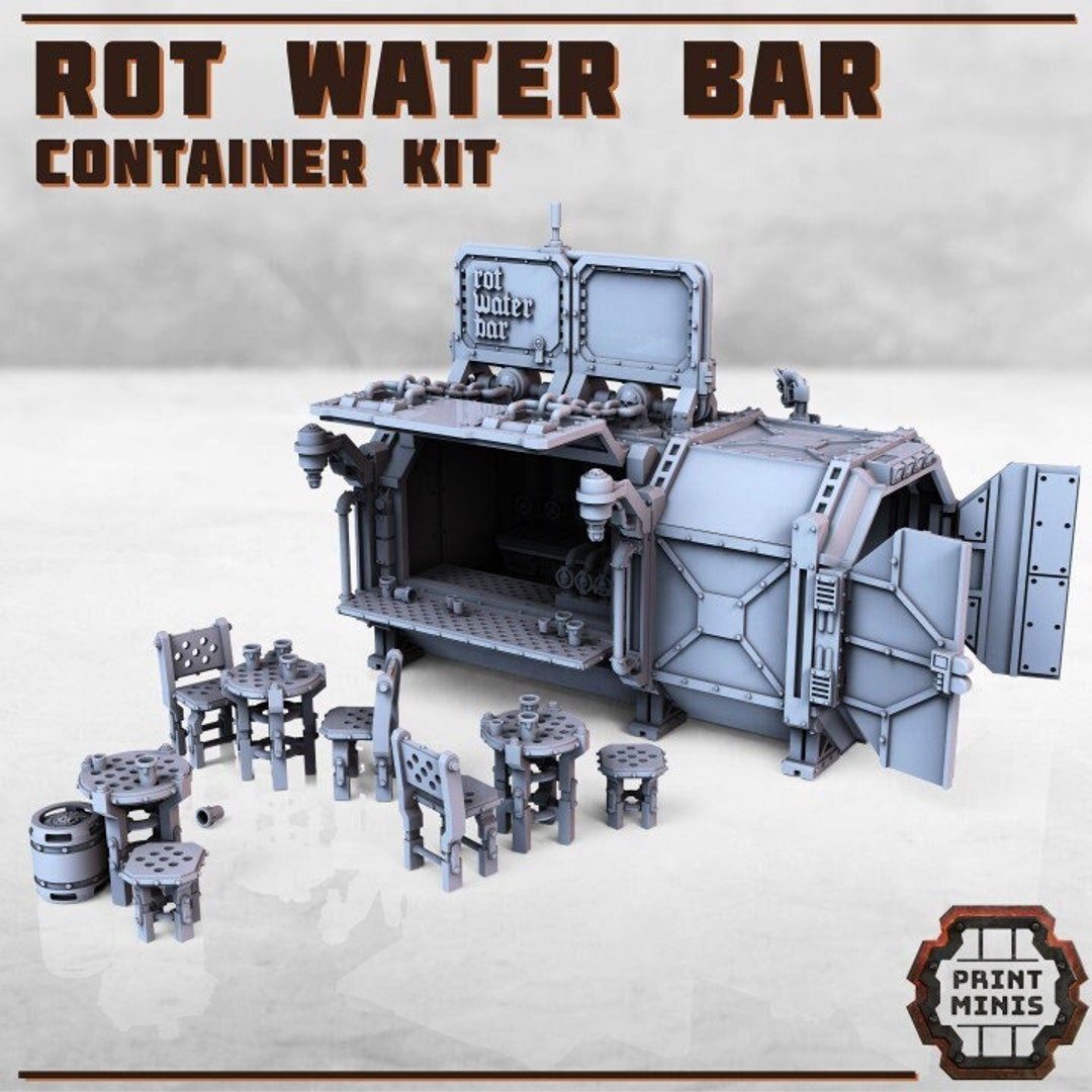 Rot Water Bar Container Shop 28mm Scale Miniature Terrain - Etsy