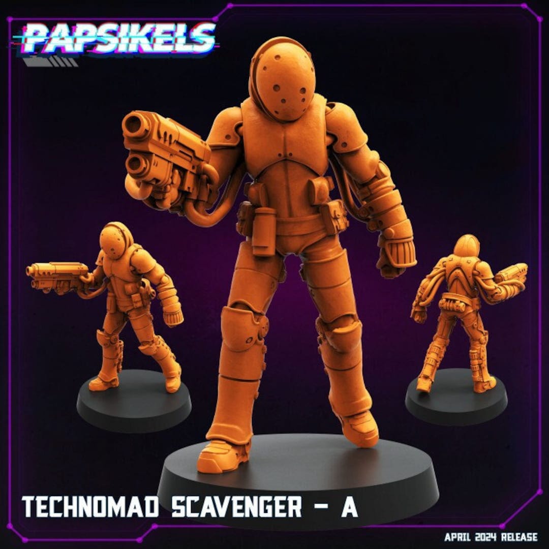 5 Pack Cyberpunk Technomads Scavengers 32mm Scale Miniatures - Etsy