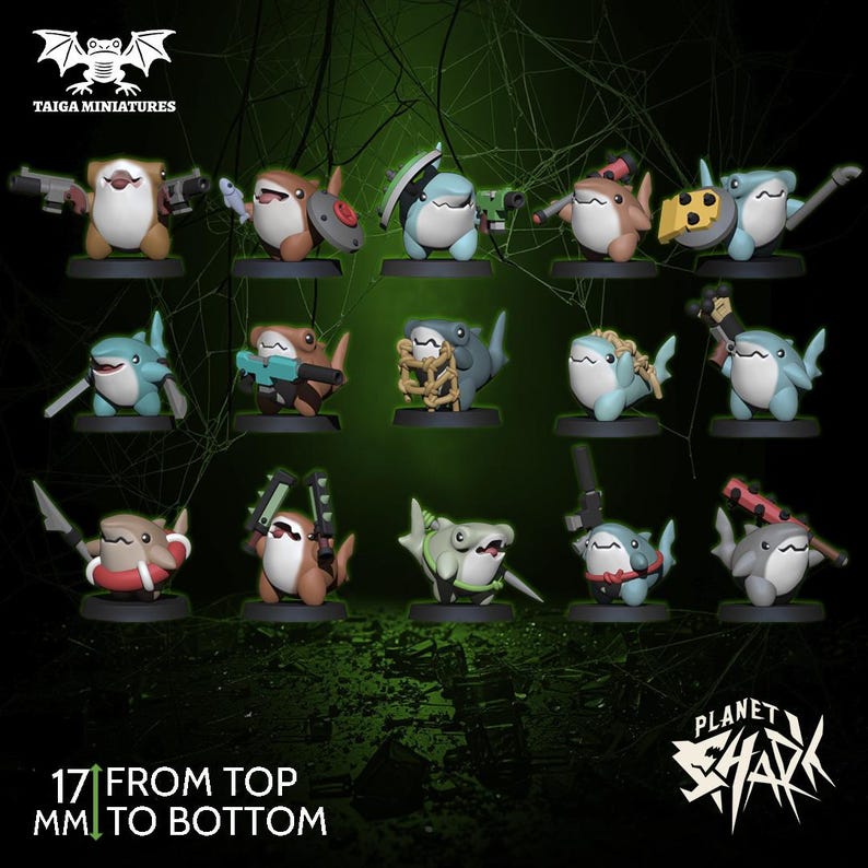 Taiga Miniatures Planet Shark - Pups Squad - 28-32mm Scale Miniatures ...
