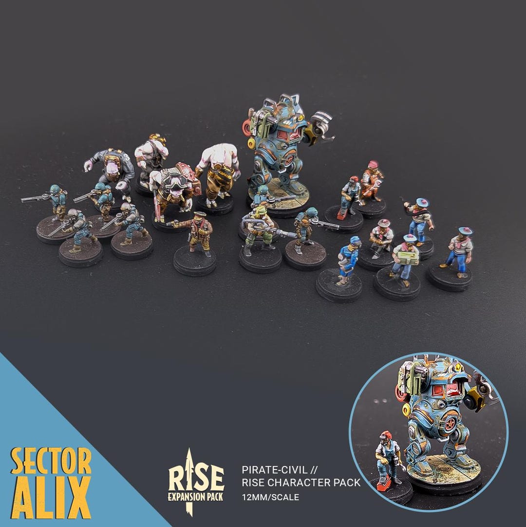 Sector AL-IX Expansion Character Pack 12mm Scale Miniatures - Etsy