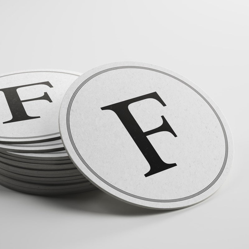 Letter Coaster - Etsy