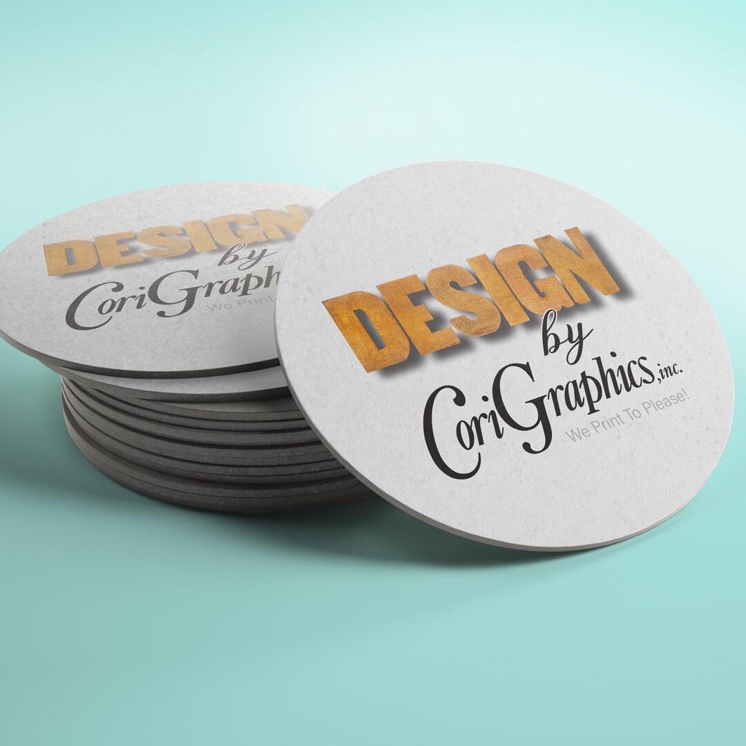 Design by Corigraphics Coasters - Circle - 1 Sided - Simple Design - Etsy