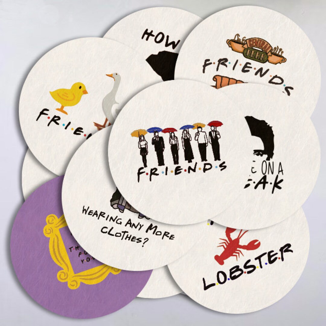 Friends TV Show Coasters: Pulp Board Coaster Set - Etsy