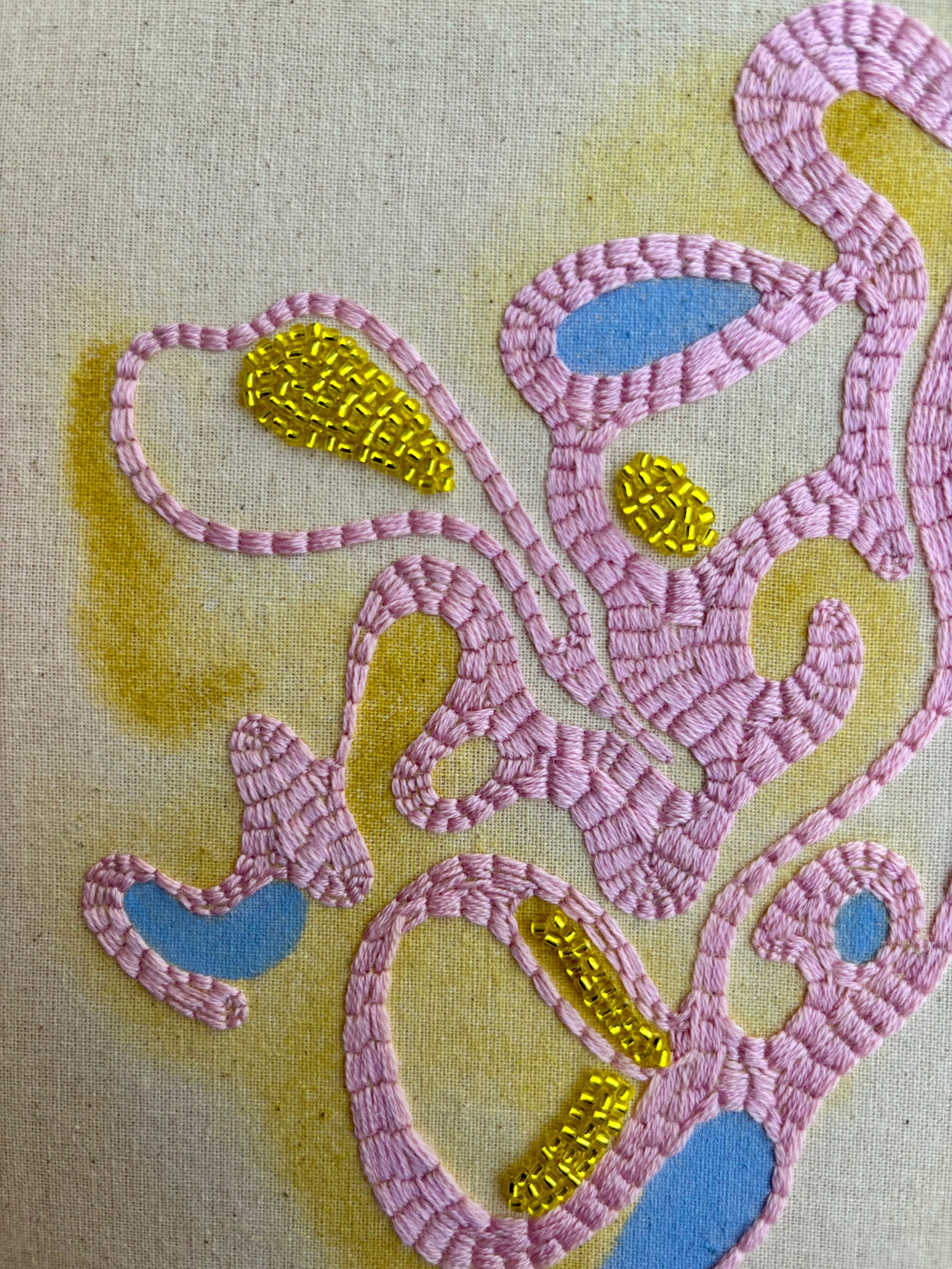 Multimedia Abstract Embroidery - Etsy