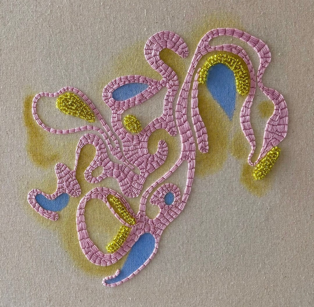 Multimedia Abstract Embroidery - Etsy