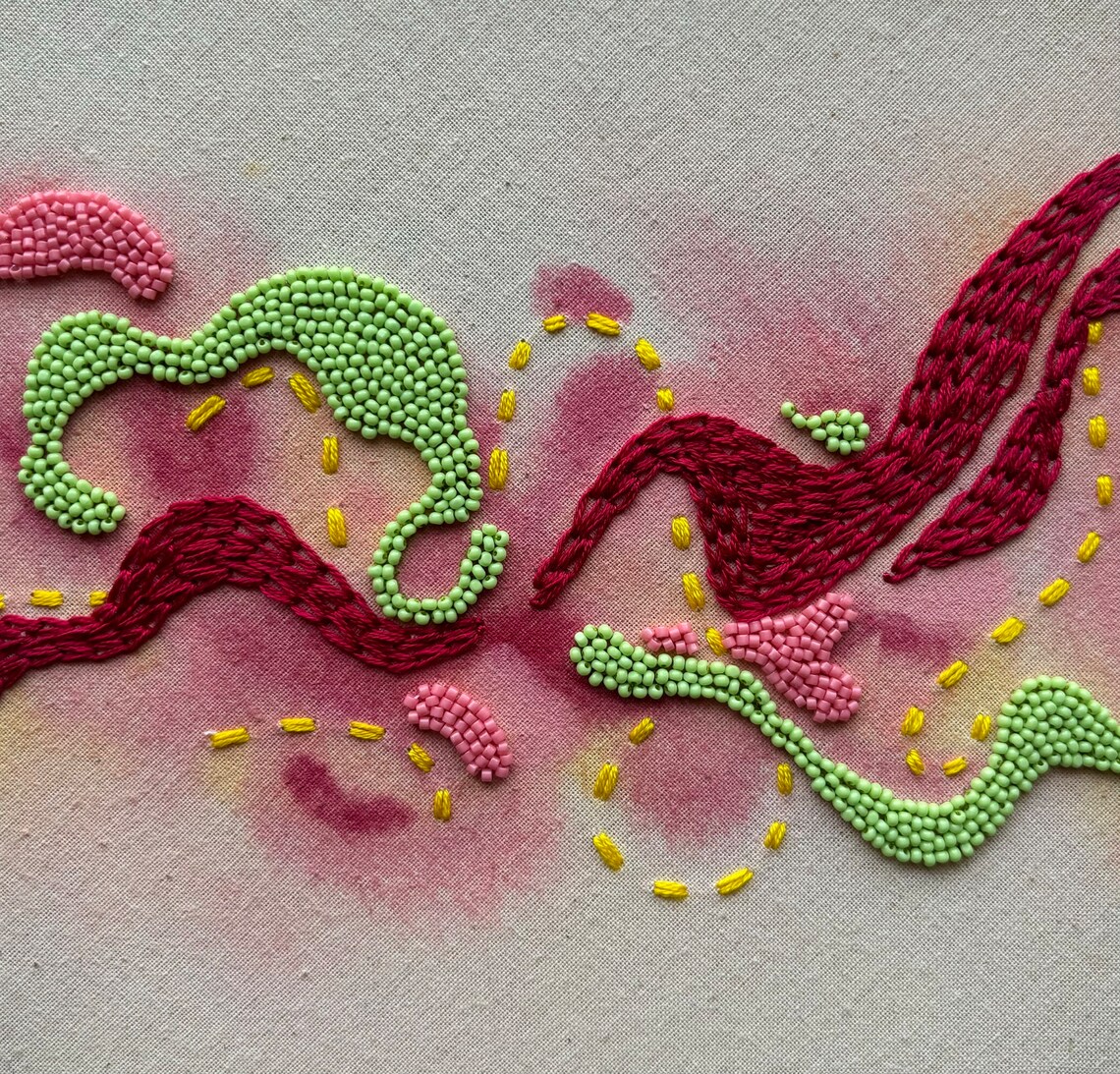 Multimedia Abstract Embroidery - Etsy