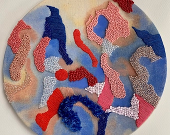 Multimedia Abstract Embroidery Hoop - Etsy