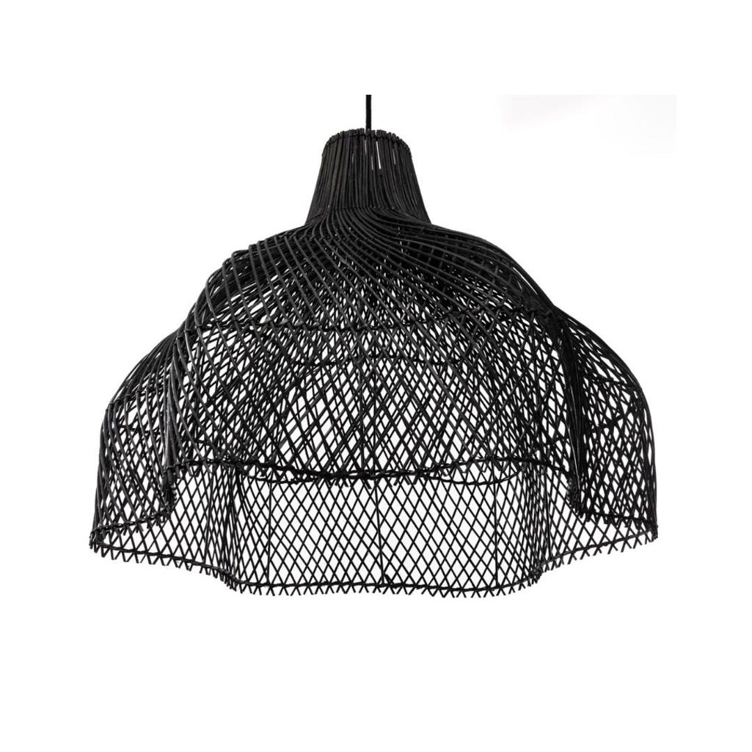 Handmade TULUM Rattan Pendant Light – Boho Woven Bamboo Lampshade for ...