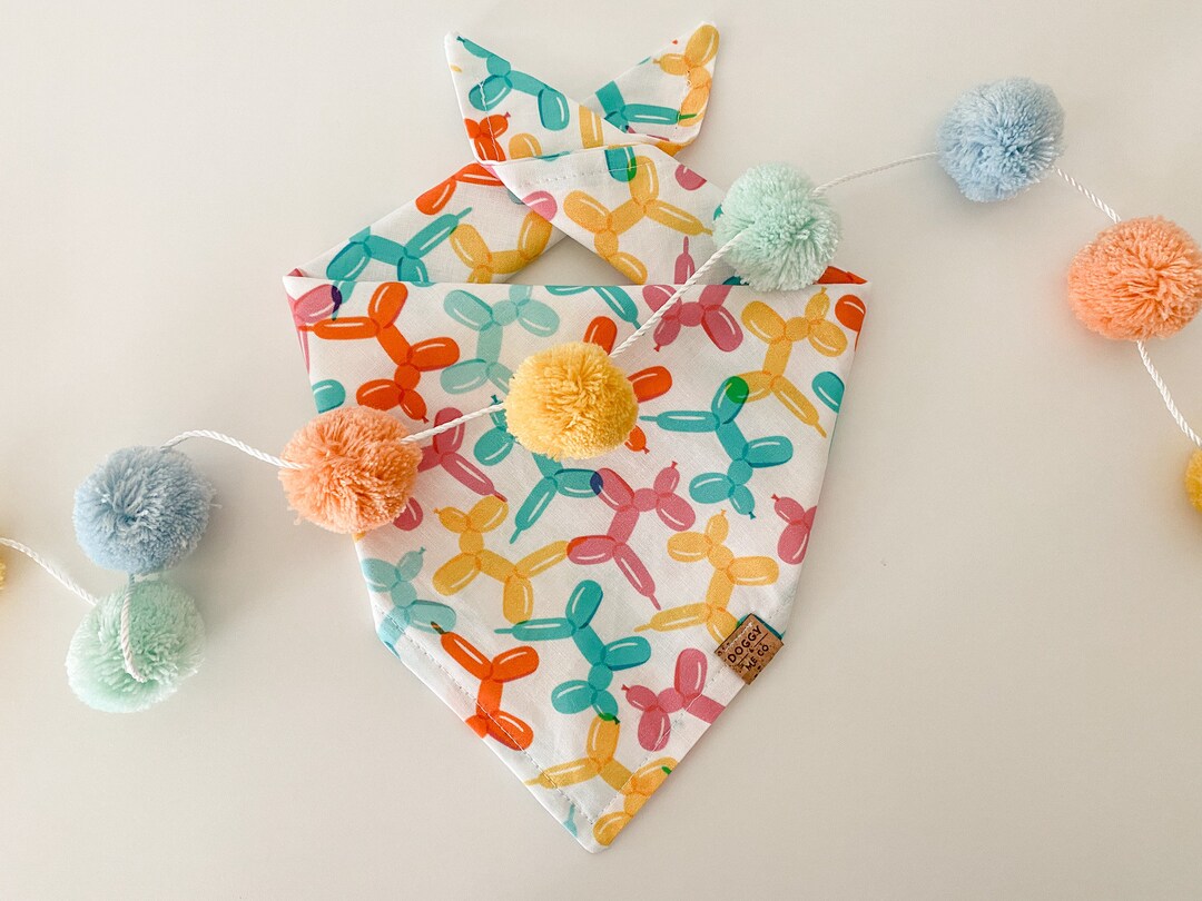 Dog Balloon Dog Bandana Balloon Animal Dog Bandana Birthday Dog Bandana ...
