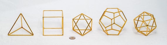 3 Custom Platonic Solids Complete Set of Five Choose | Etsy
