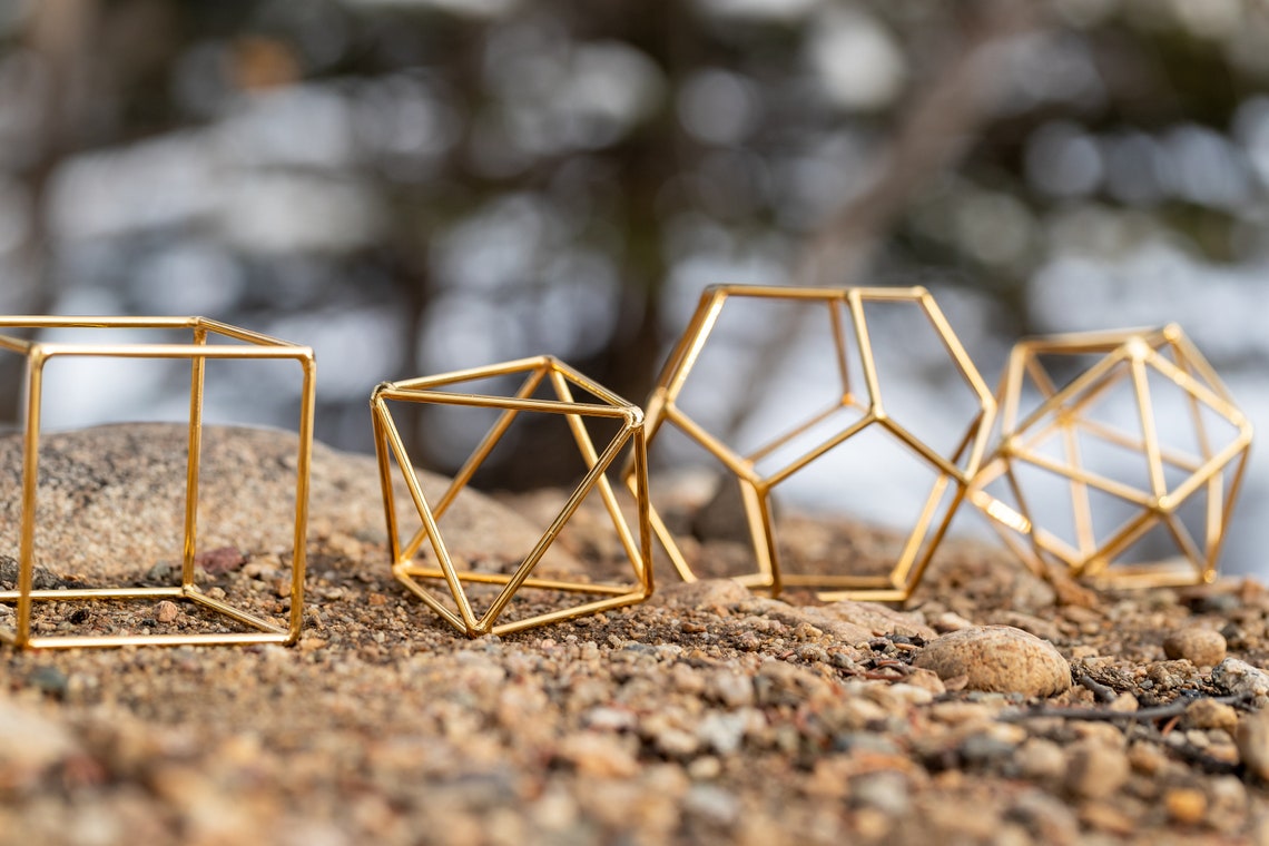 3 Custom Platonic Solids Complete Set of Five Choose | Etsy