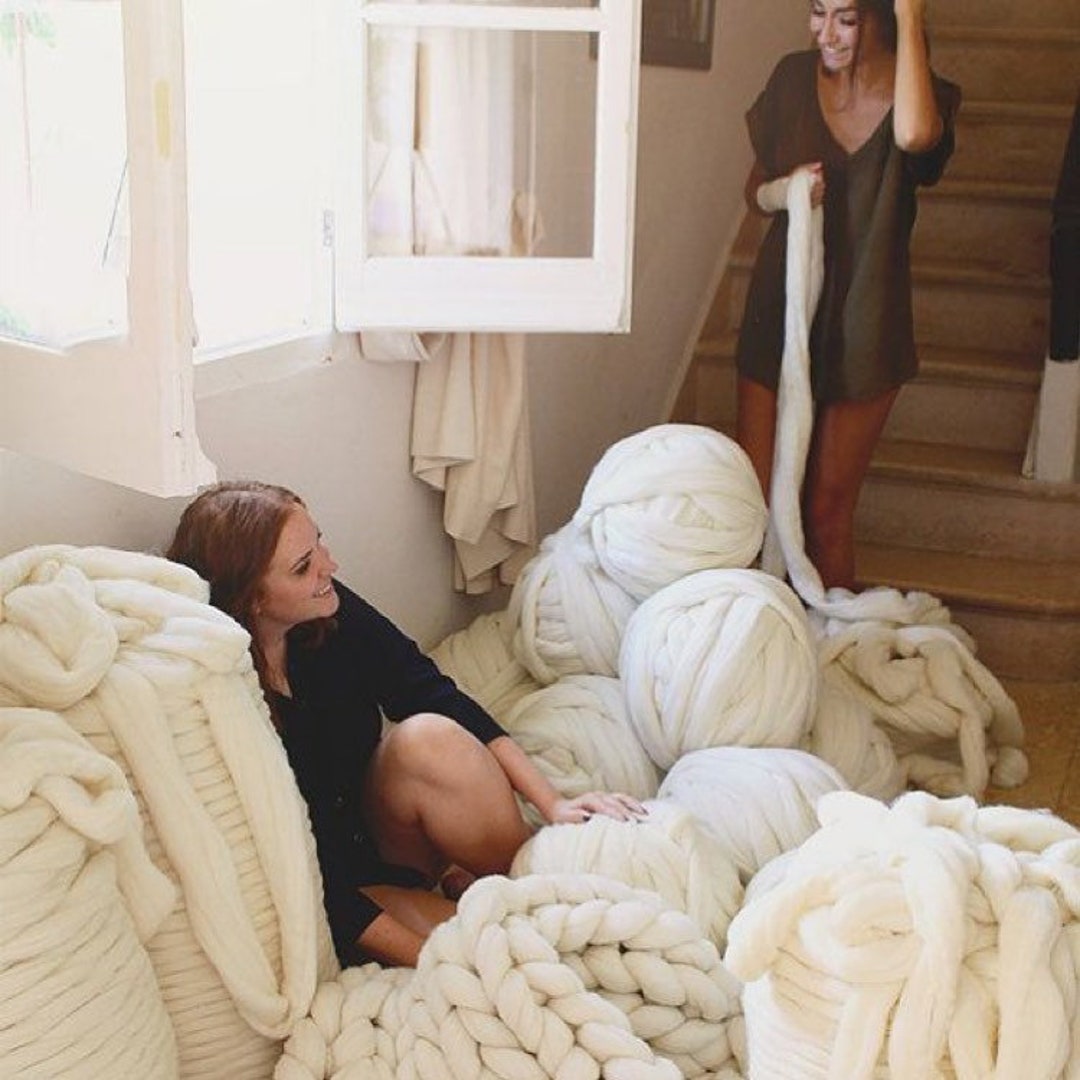 Big Yarn Giant Super Bulky Merino Epic Extreme Arm Knitting Kit Chunky ...