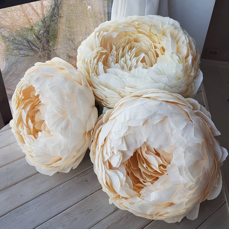 Large Huge Paper Peony Flowers for Wedding Decor and Holiday - Etsy