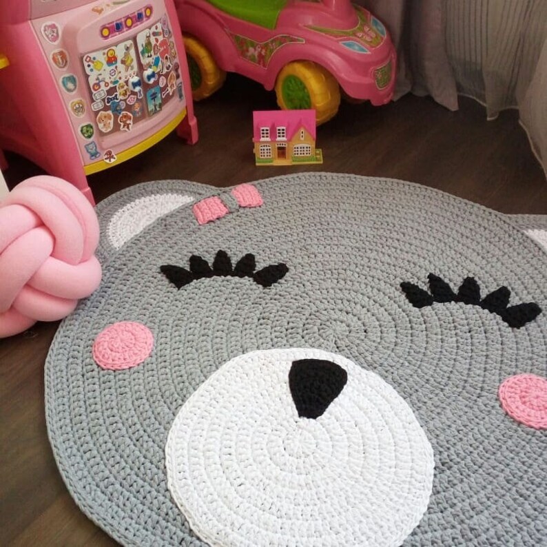 Children Rug Beige Nursery Rug Crochet Nursery Rug Round - Etsy