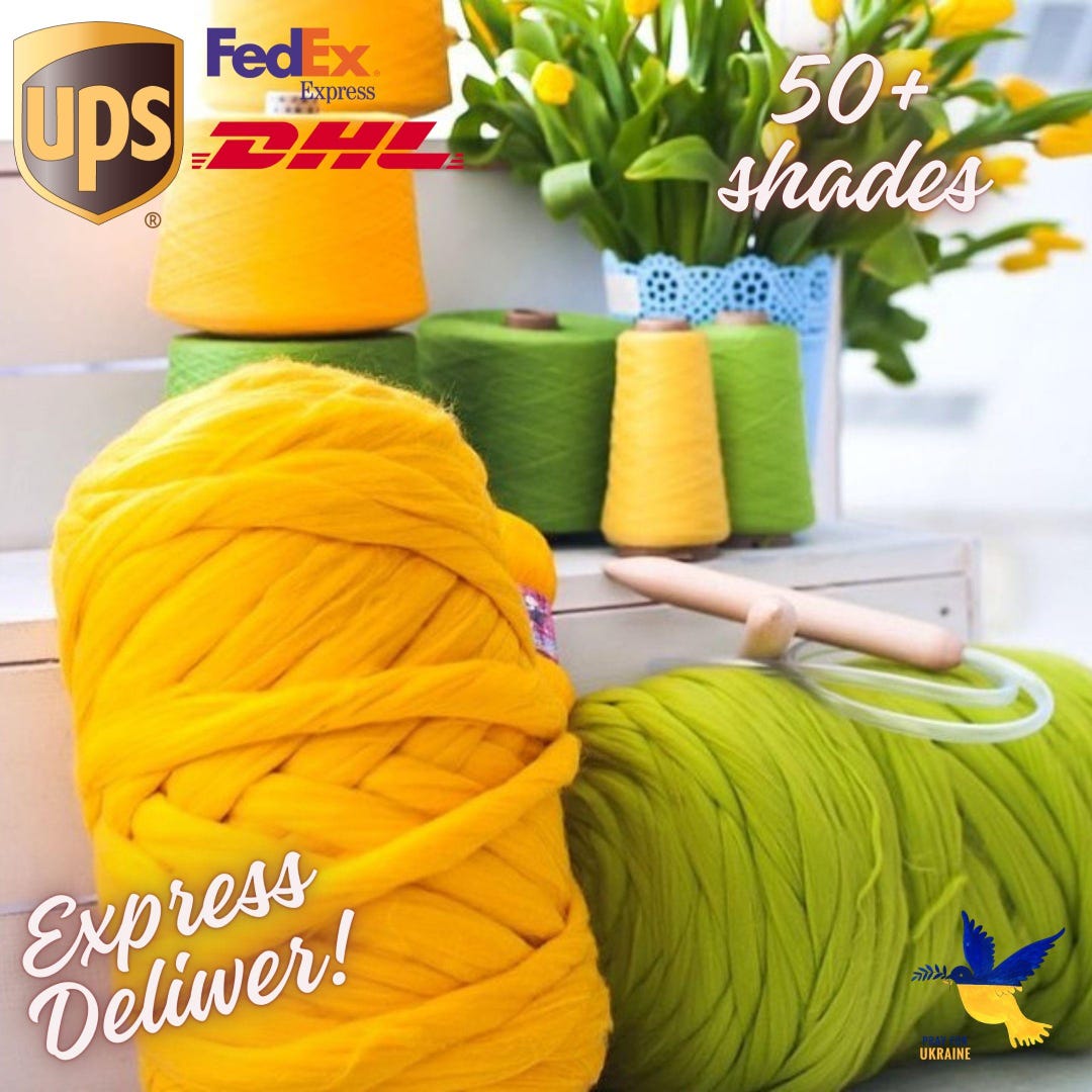 Super Thick Merino Wool Jumbo Yarn: Chunky Knit Blanket, Weaving ...