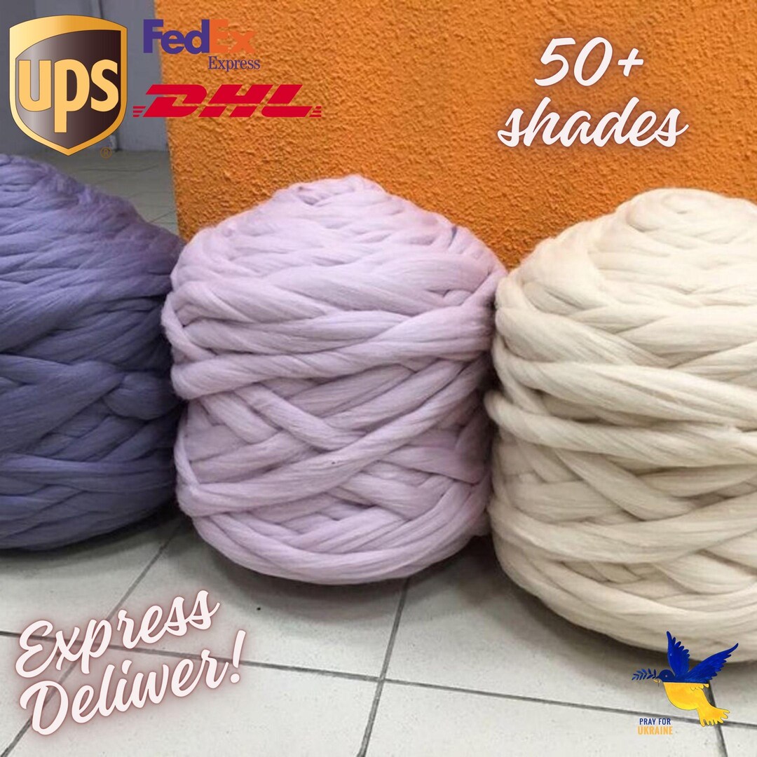 Big Chunky Yarn Super Bulky Merino EPIC EXTREME Arm Knitting Kit Giant ...