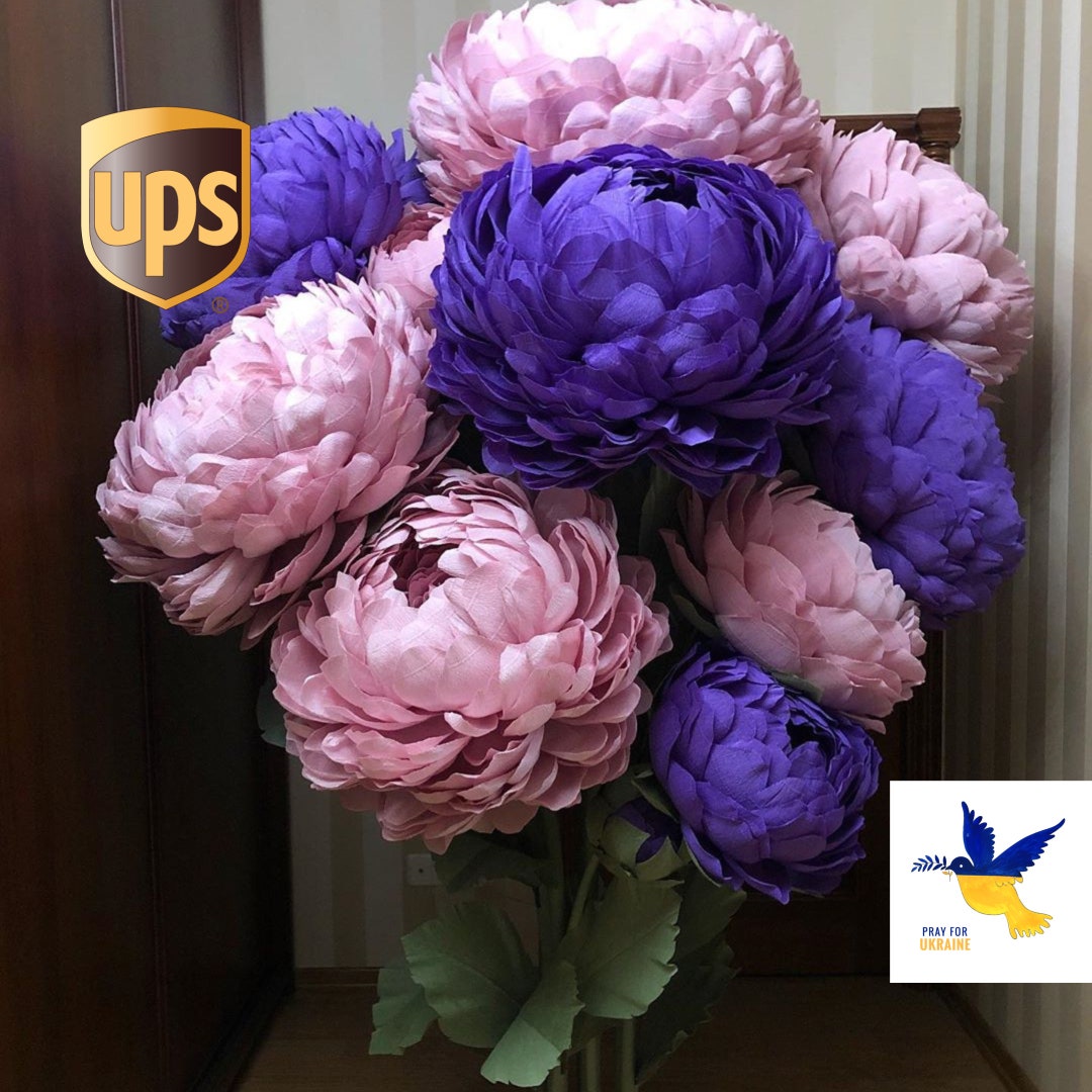 Large Foam Flowers / Flowers With Stems / Paper Flowers / Giant Paper ...