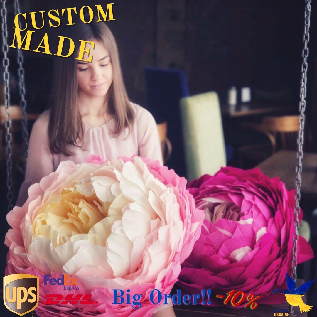 Large Giant Paper Peony Backdrop for Unique Wall Decor - Etsy