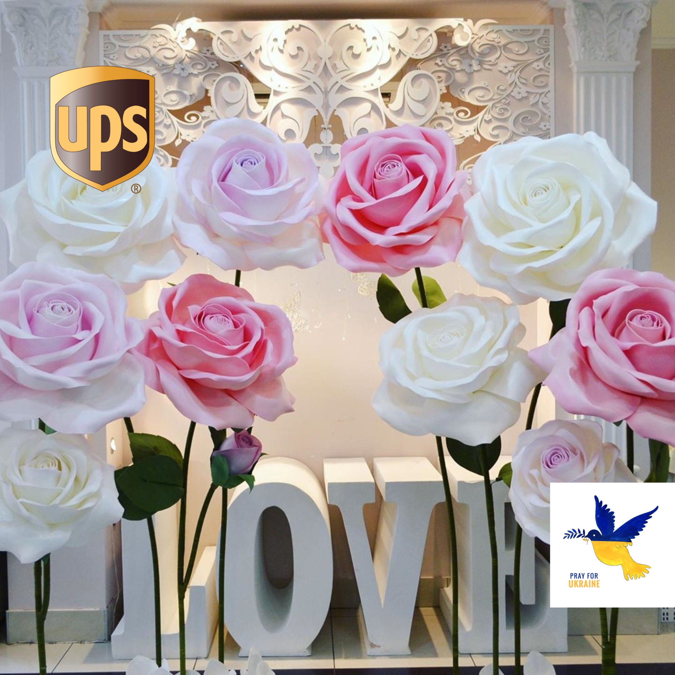 Big Roses Giant Wedding Flowers boho Wedding Decor alice - Etsy