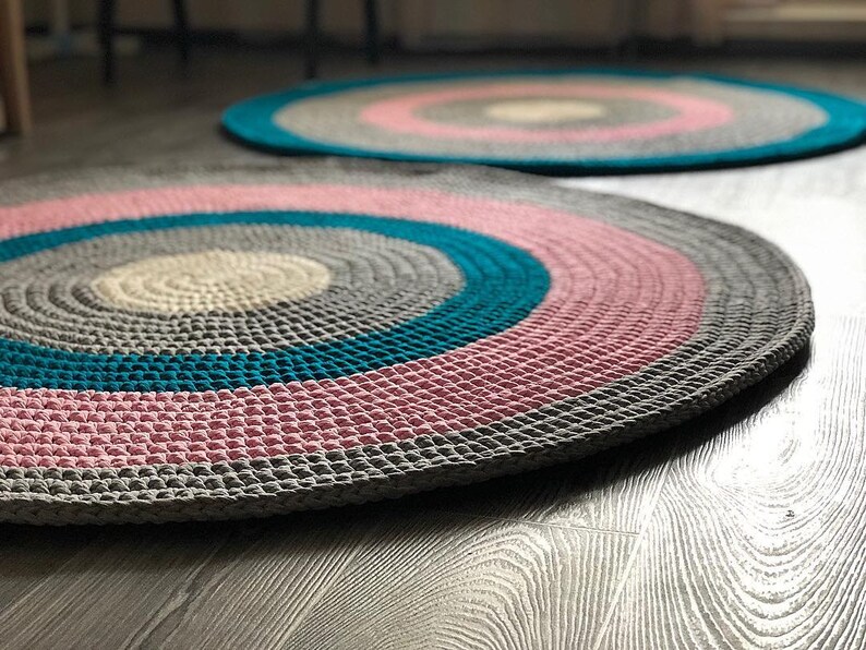 Cotton rug chunky knit rug cotton carpetscandinavian style | Etsy