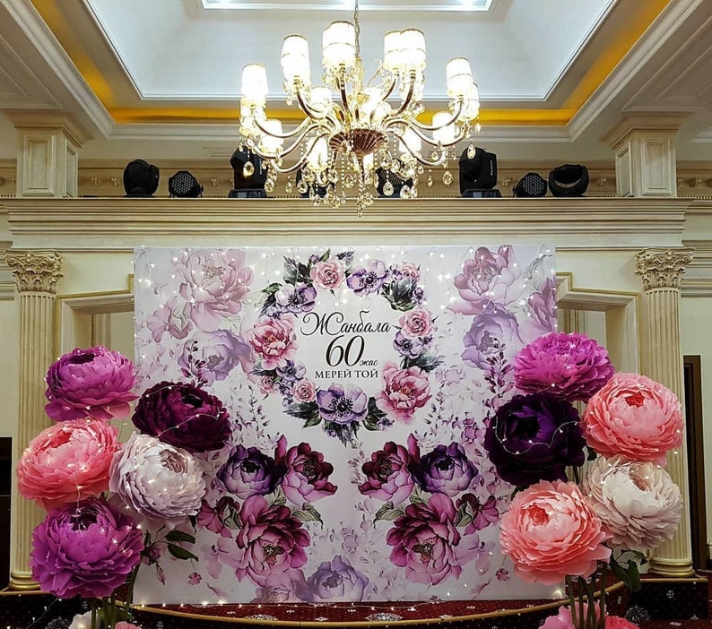 Giant Crepe Paper Flower Set: Roses & Peonies, Alice in Wonderland ...