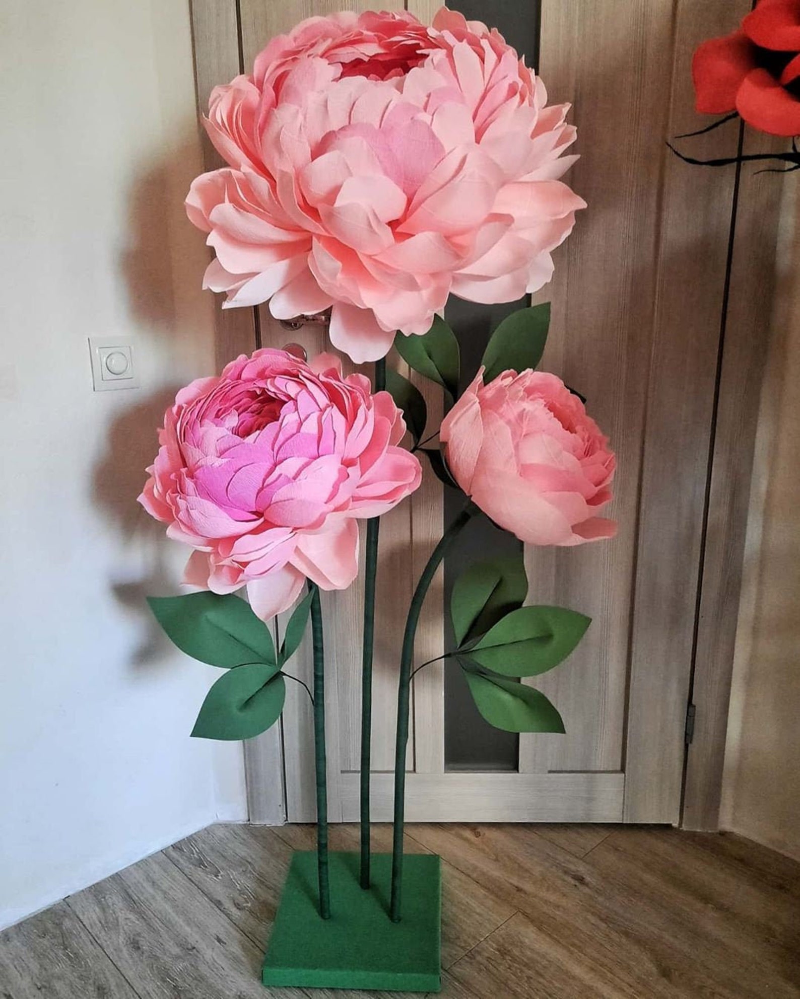 Giant Paper Flower on Stem | Large Wedding Backdrop Flower | Custom ...