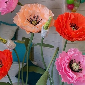 Giant Paper Poppy - Large Poppy- Poppy Flowers- Large Flowers - Wedding ...