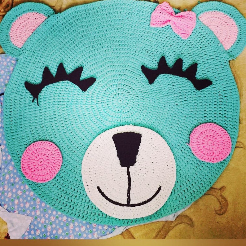 Children Rug Beige Nursery Rug Crochet Nursery Rug Round - Etsy