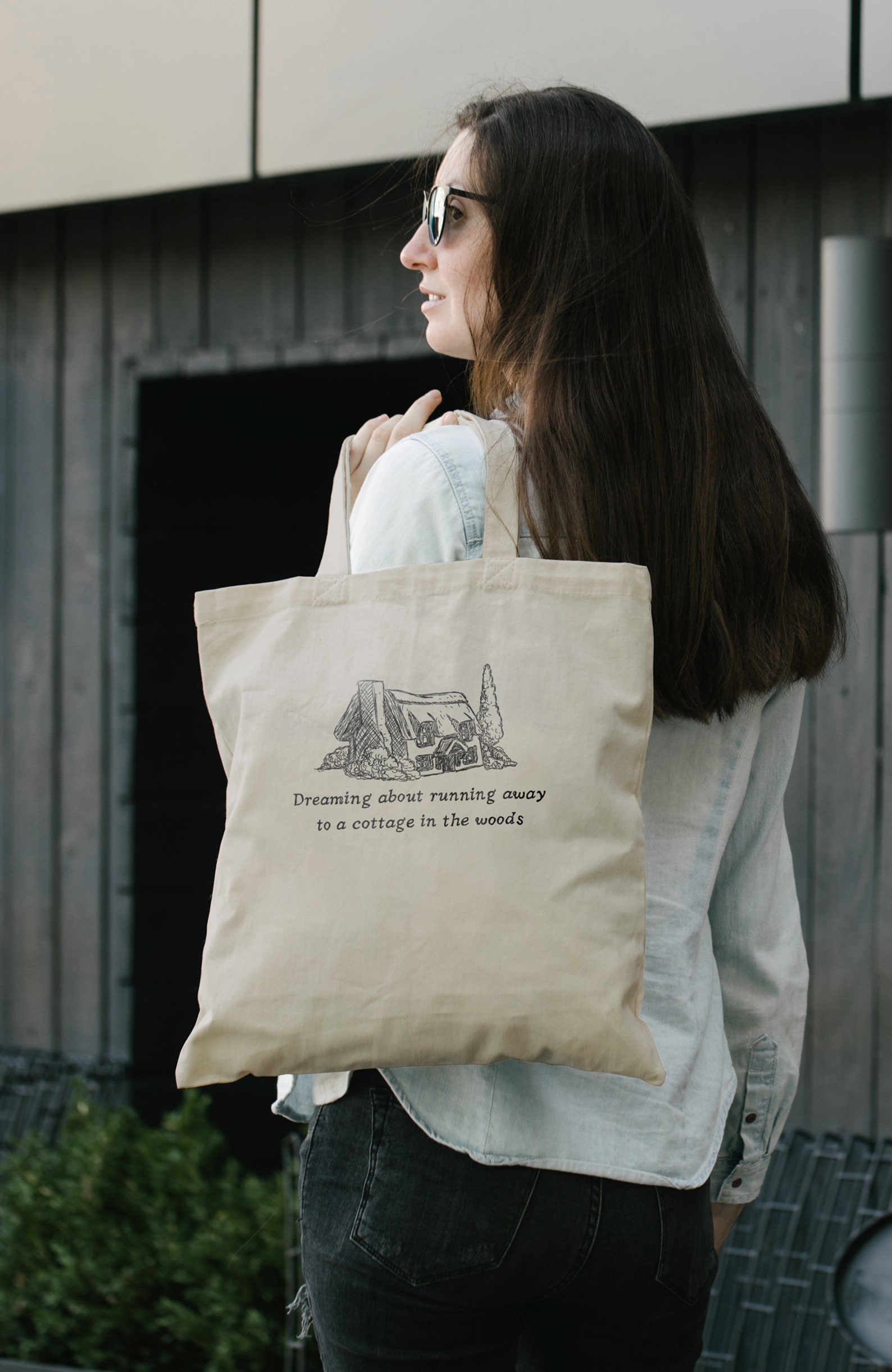 Cottagecore Tote Bag Aesthetic Tote Farmers Market Bag Etsy